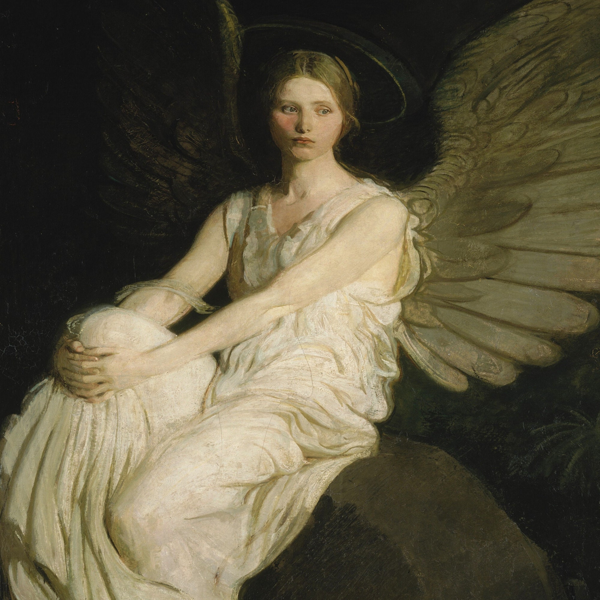 Vintage Angel Painting Christian Artwork Catholic Art Print - Etsy