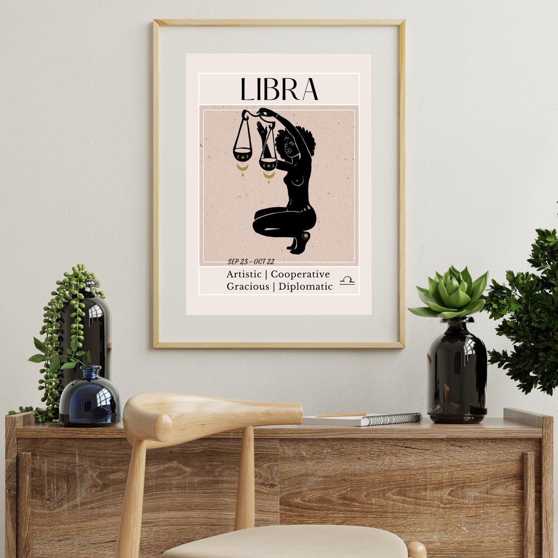 Libra Zodiac Art Print Astrology Poster Decor Horoscope - Etsy