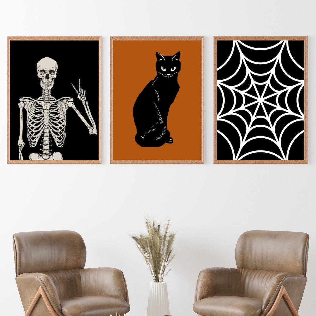 Halloween Wall Art Prints Halloween Printable Wall Art - Etsy