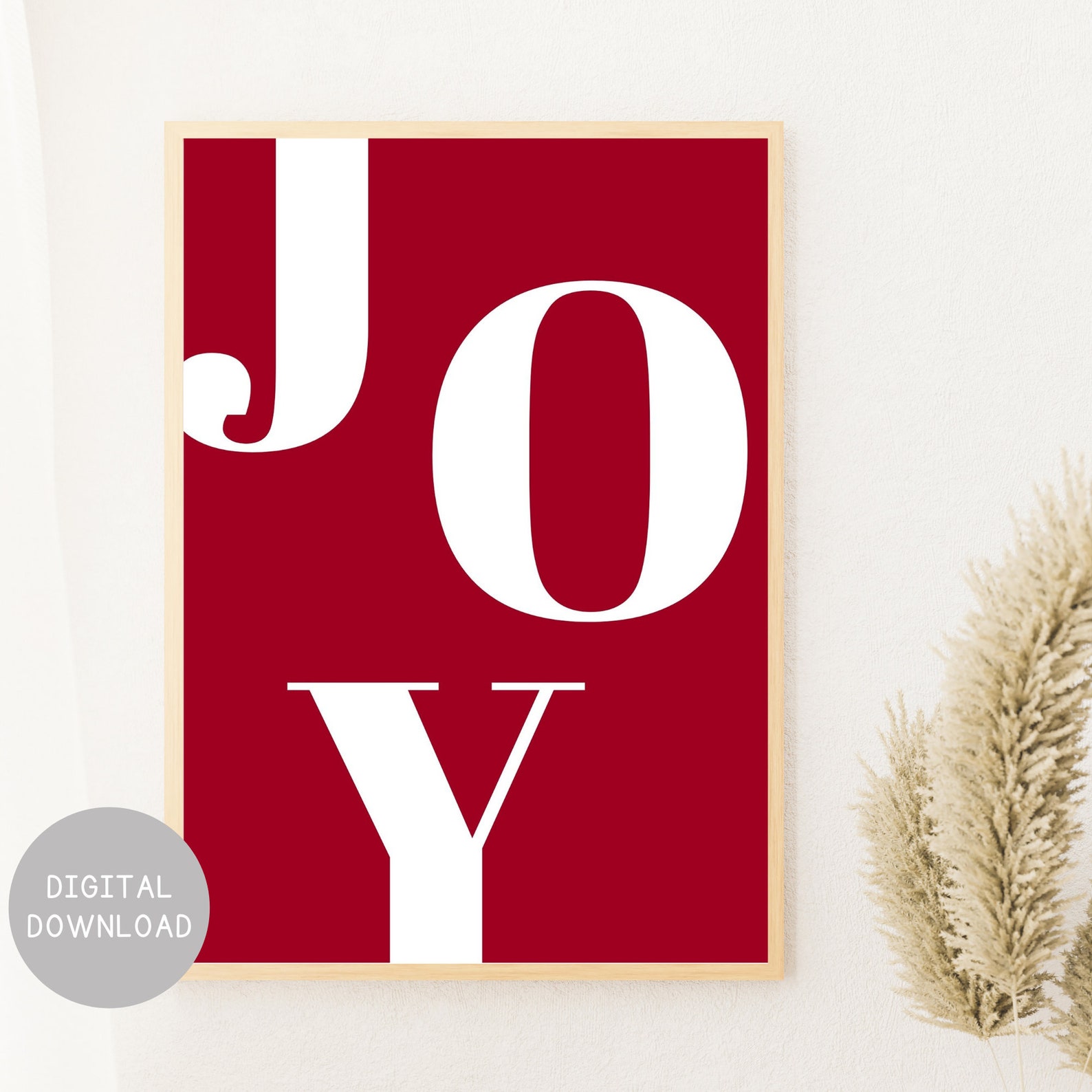 Joy Christmas Print Christmas Wall Art Christmas Artwork - Etsy