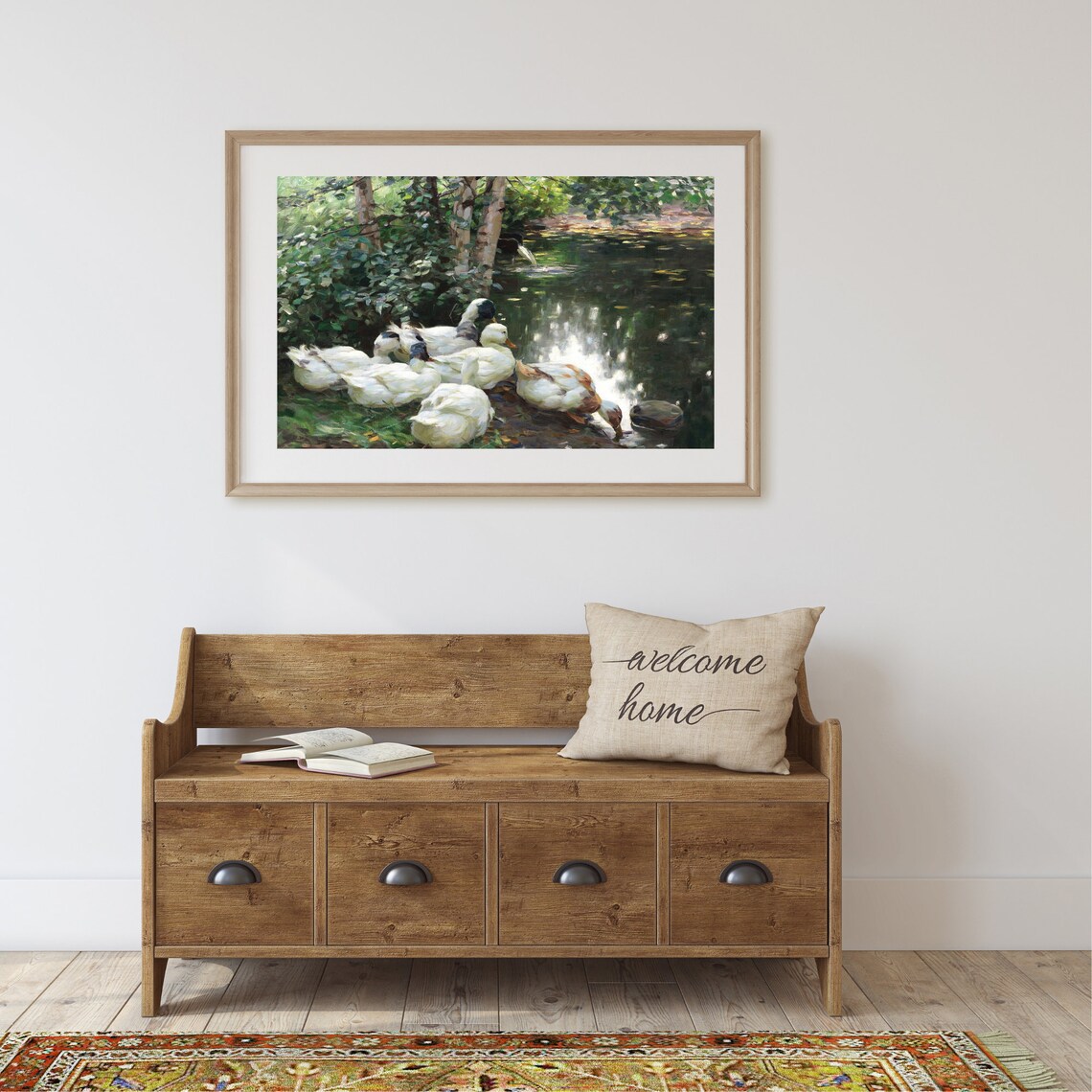 Vintage Duck Prints Spring Landscape Painting Nursery Decor - Etsy