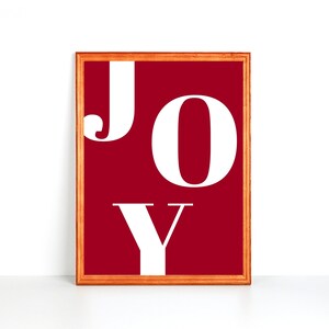 Joy Christmas Print, Christmas Wall Art, Christmas Artwork, Holiday ...