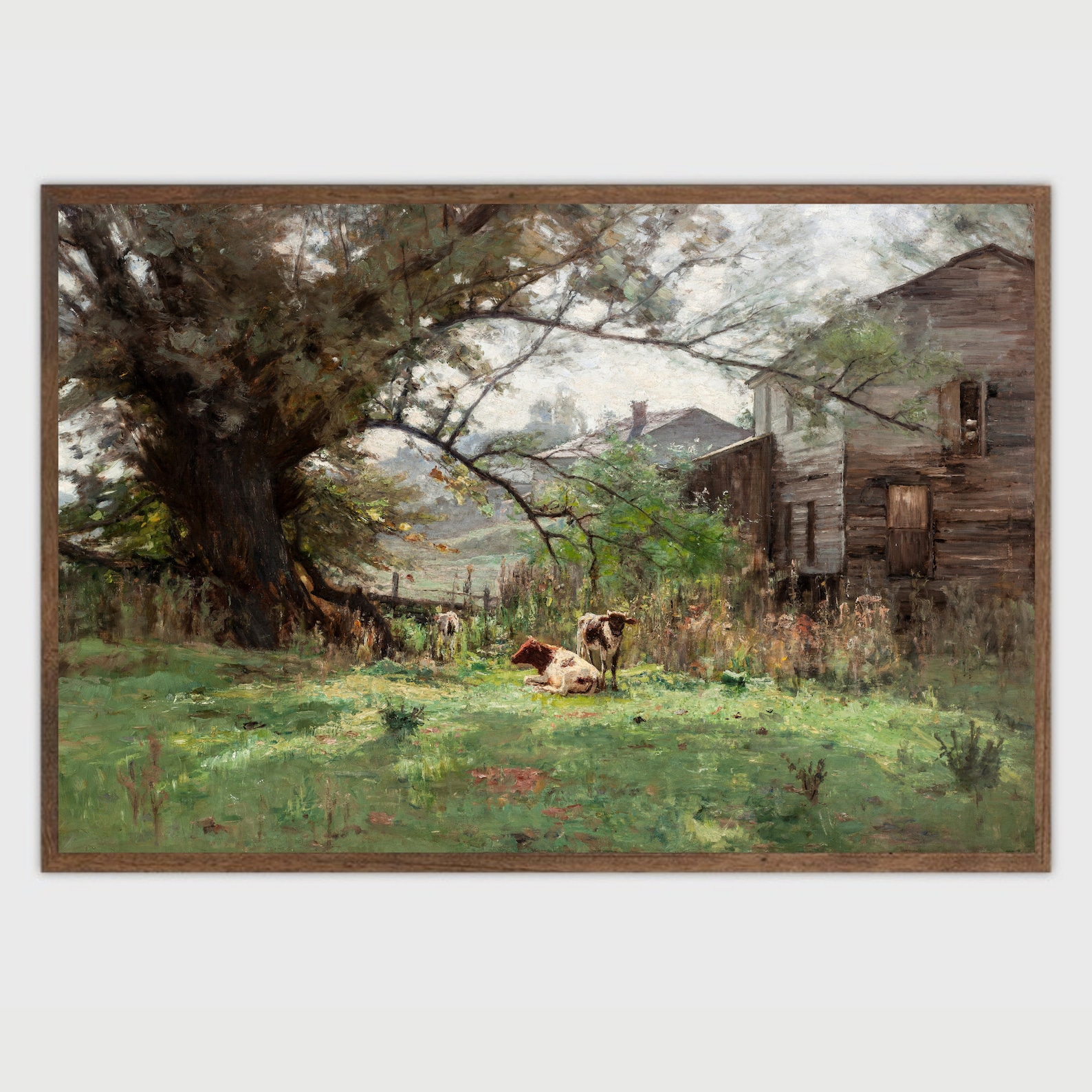 Vintage Farm Print Farm Animal Painting Vintage Farmhouse - Etsy