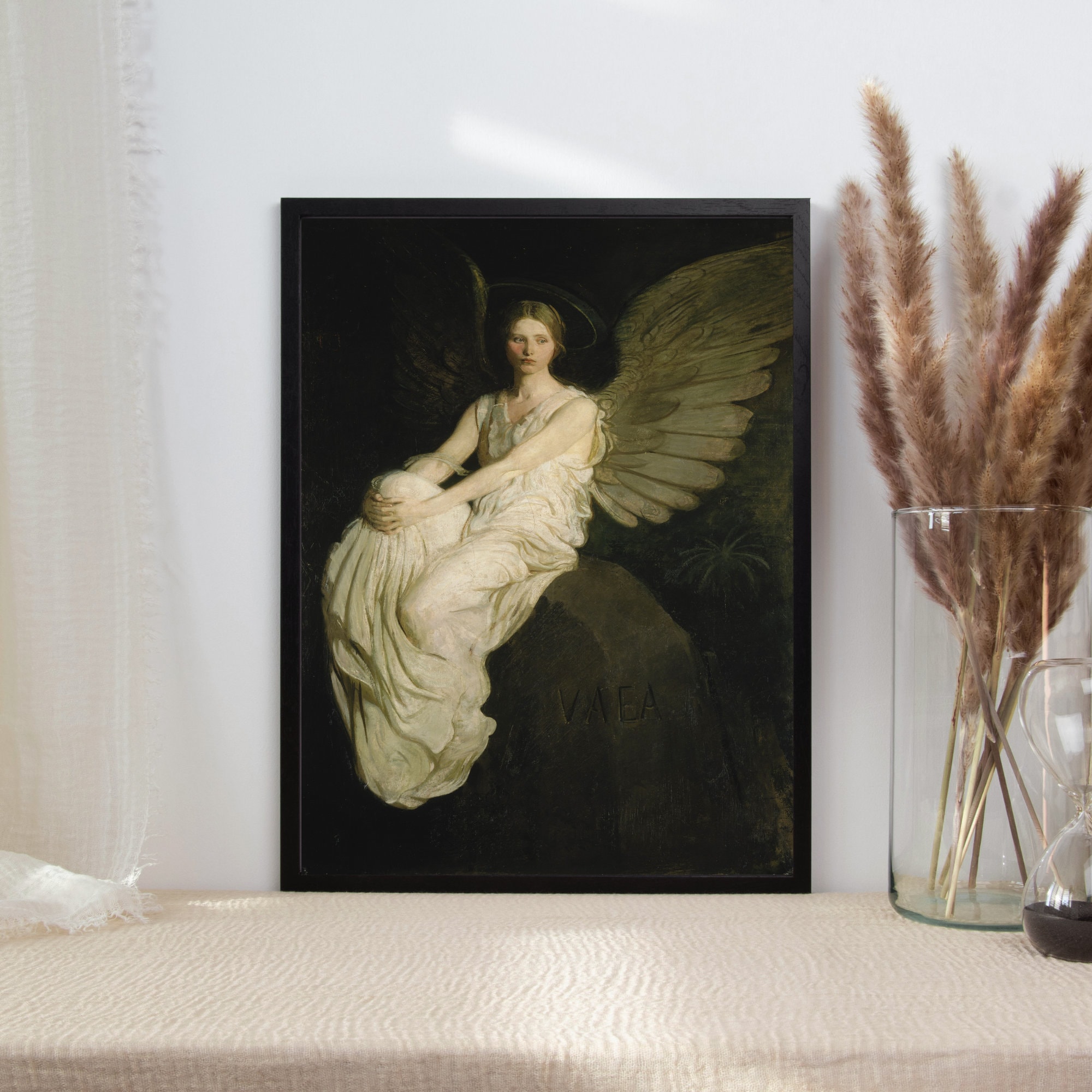 Vintage Angel Painting Christian Artwork Catholic Art Print - Etsy