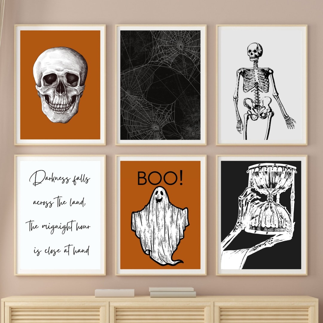 Halloween Wall Art Prints, Halloween Decor, Halloween Set of 6 ...
