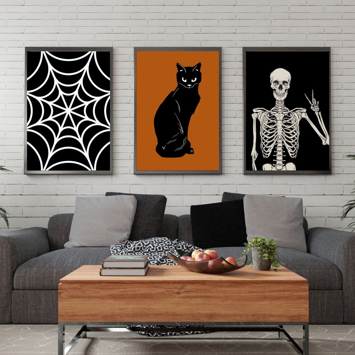 Halloween Wall Art Prints Halloween Printable Wall Art | Etsy