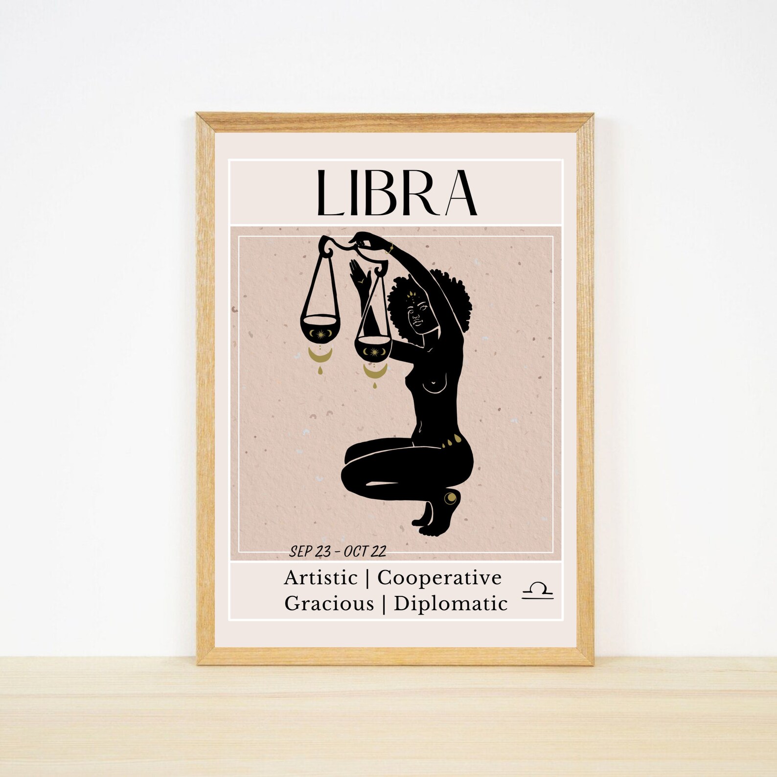 Libra Zodiac Art Print Astrology Poster Decor Horoscope - Etsy