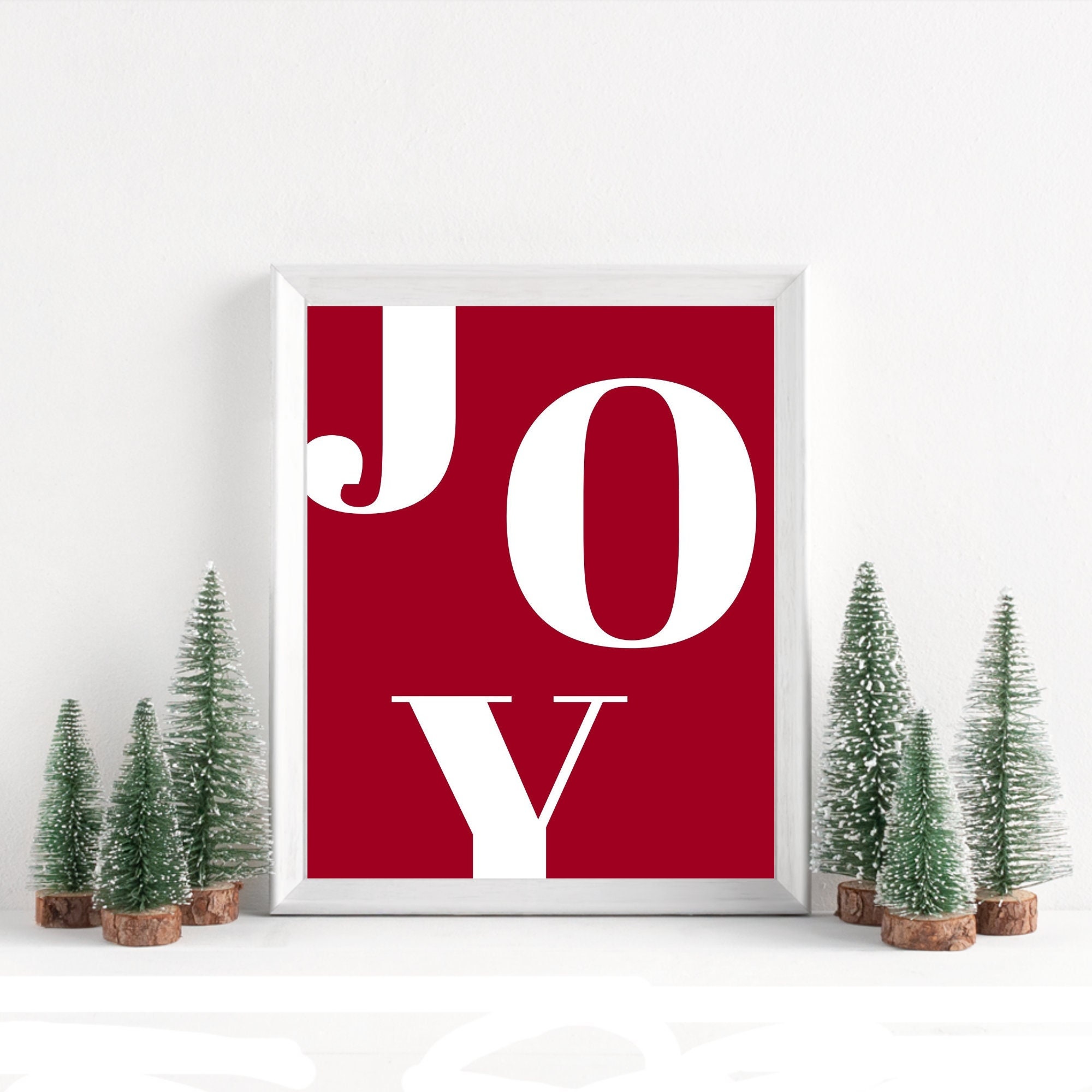 Joy Christmas Print Christmas Wall Art Christmas Artwork - Etsy