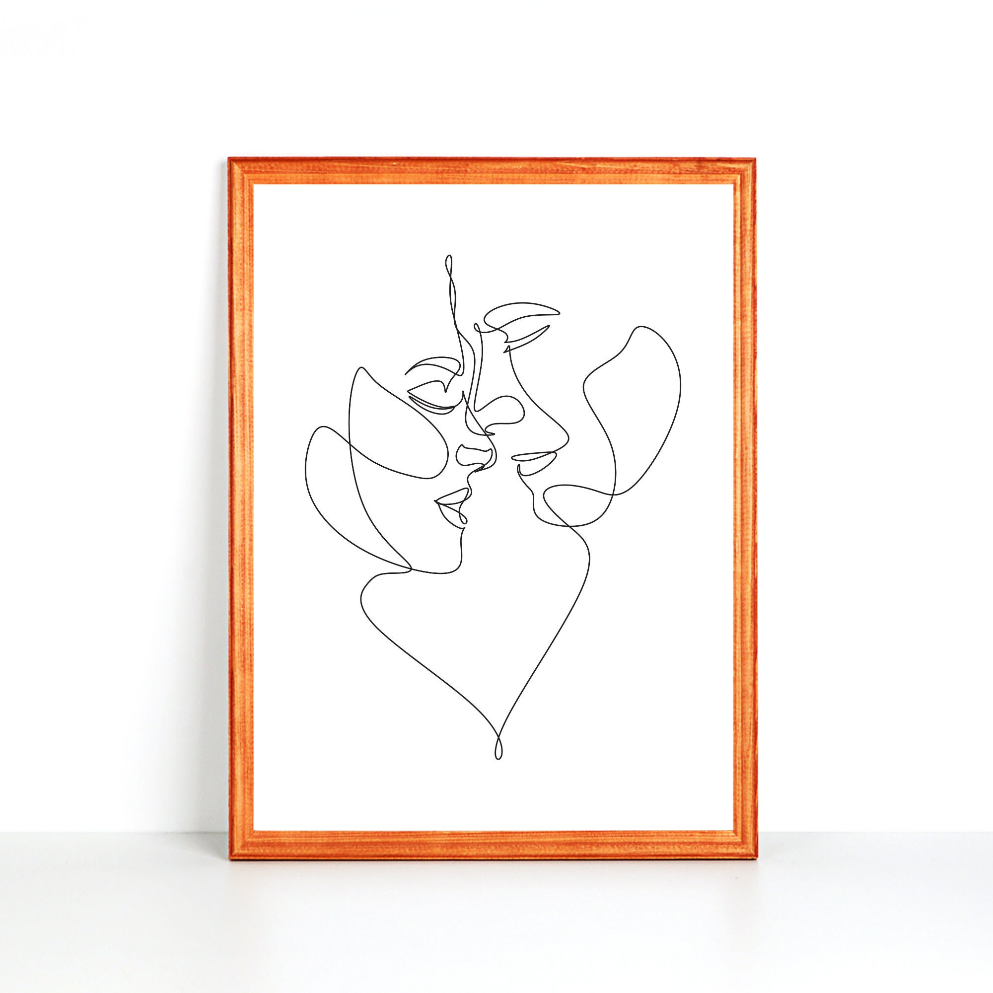 Couple One Line Drawing Minimalist Line Art Sexy Bedroom | Etsy