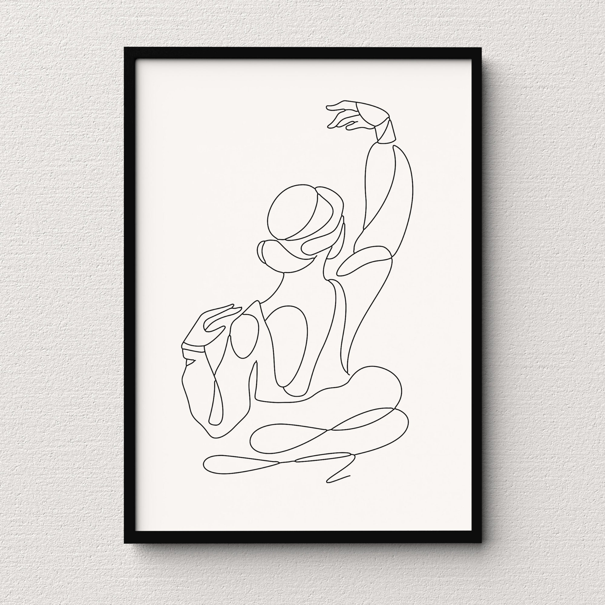 Ballerina Line Art Woman Line Drawing Woman Dancing Line - Etsy