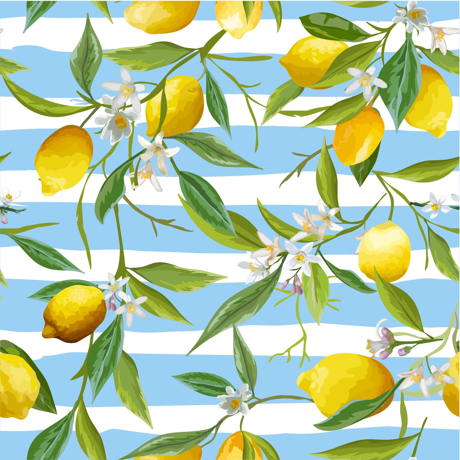 Lemon Capri Removable Wall Paper | Lemon Tree Wall Paper | Lemons and ...