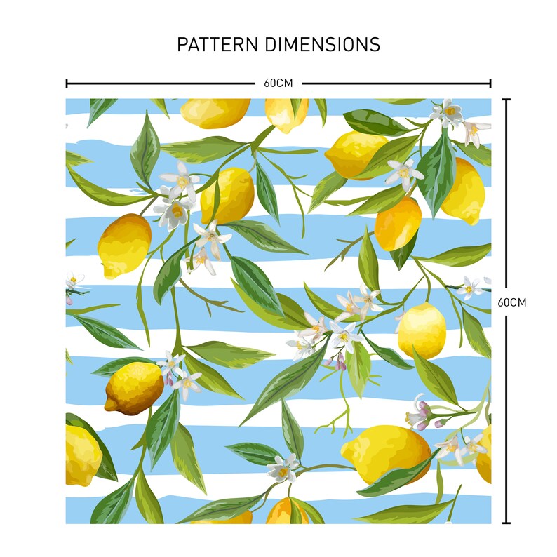 Lemon Capri Removable Wall Paper | Lemon Tree Wall Paper | Lemons and ...