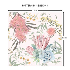 Aussie Native Flowers Removable Wall Paper Wattle Protea Banksia Peel ...