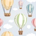 Up up and Away Removable Wall Paper | Hot Air Balloon Wallpaper | Peel ...