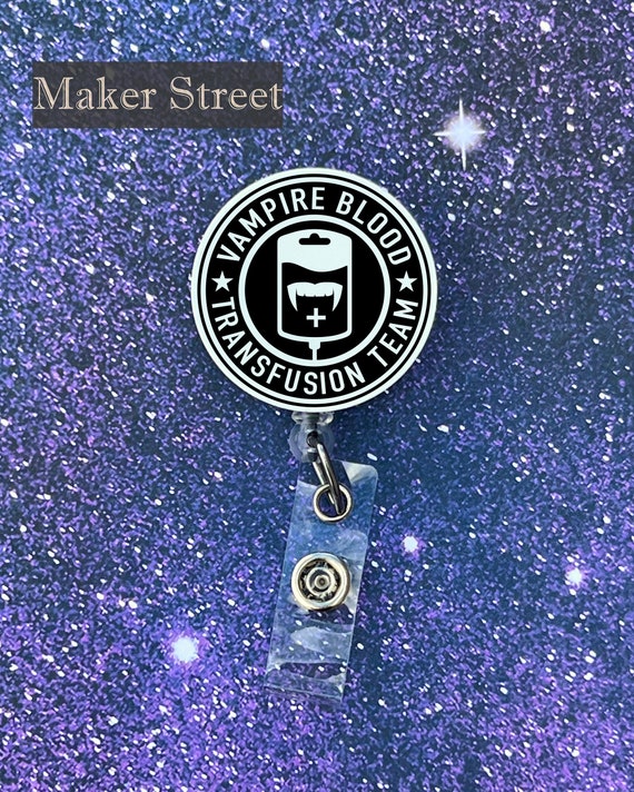 Vampire Blood Transfusion Team Badge Reel or Pin Free - Etsy