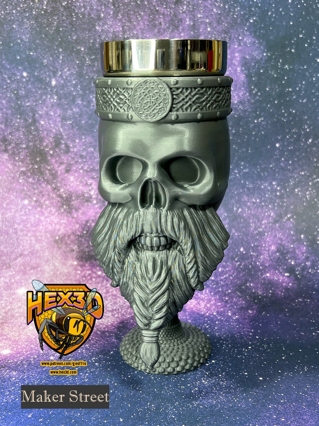 Celtic King Skull Chalice - 3d Printed - Many Color Options - Free ...