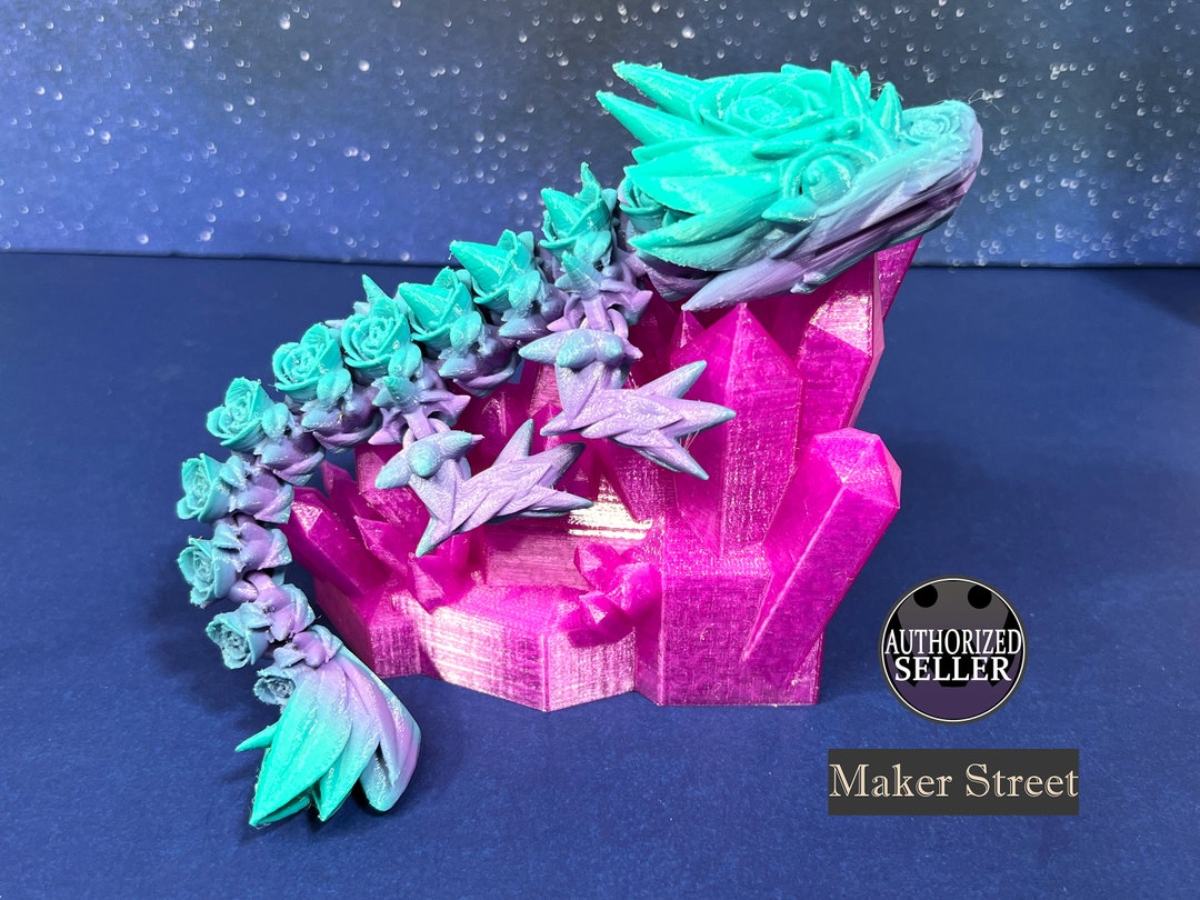 Small Crystal Dragon Stand - 3d Printed - Free Shipping - Made in the ...