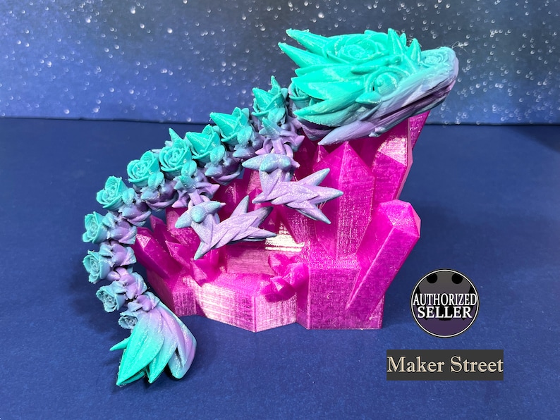 Small Crystal Dragon Stand - 3d Printed - Free Shipping - Made in the ...