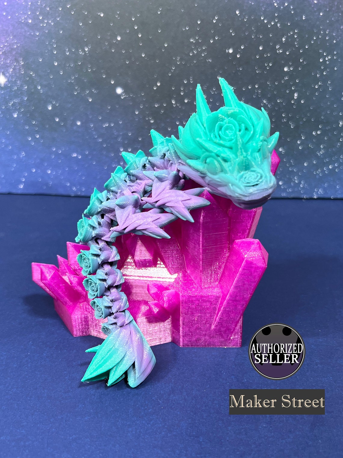 Small Crystal Dragon Stand - 3d Printed - Free Shipping - Made in the ...