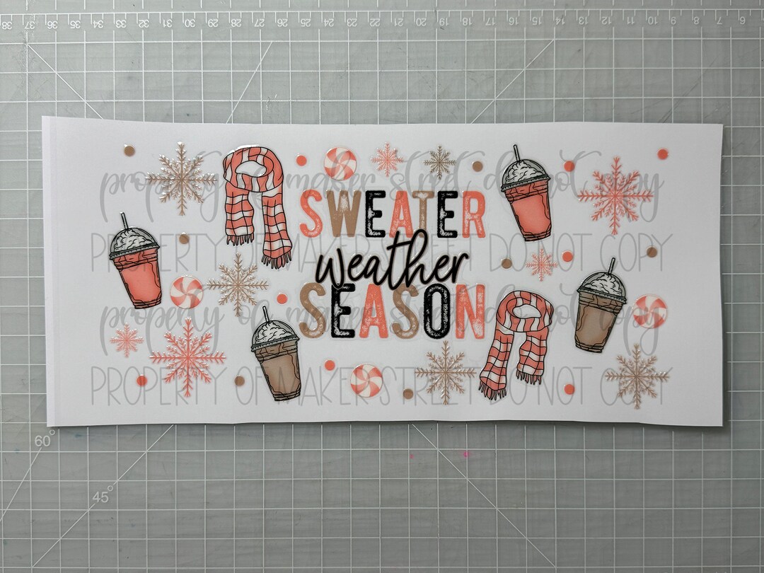 Snowman and Snowflakes UV DTF Cup Wrap - Etsy