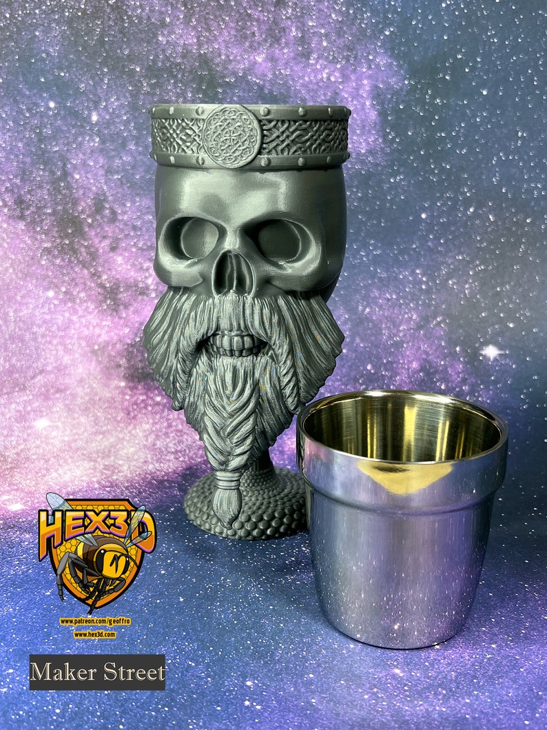 Celtic King Skull Chalice - 3d Printed - Many Color Options - Free ...