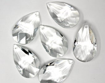 Medium Pink Crystal Teardrop Prisms for Chandelier 50mm - Etsy