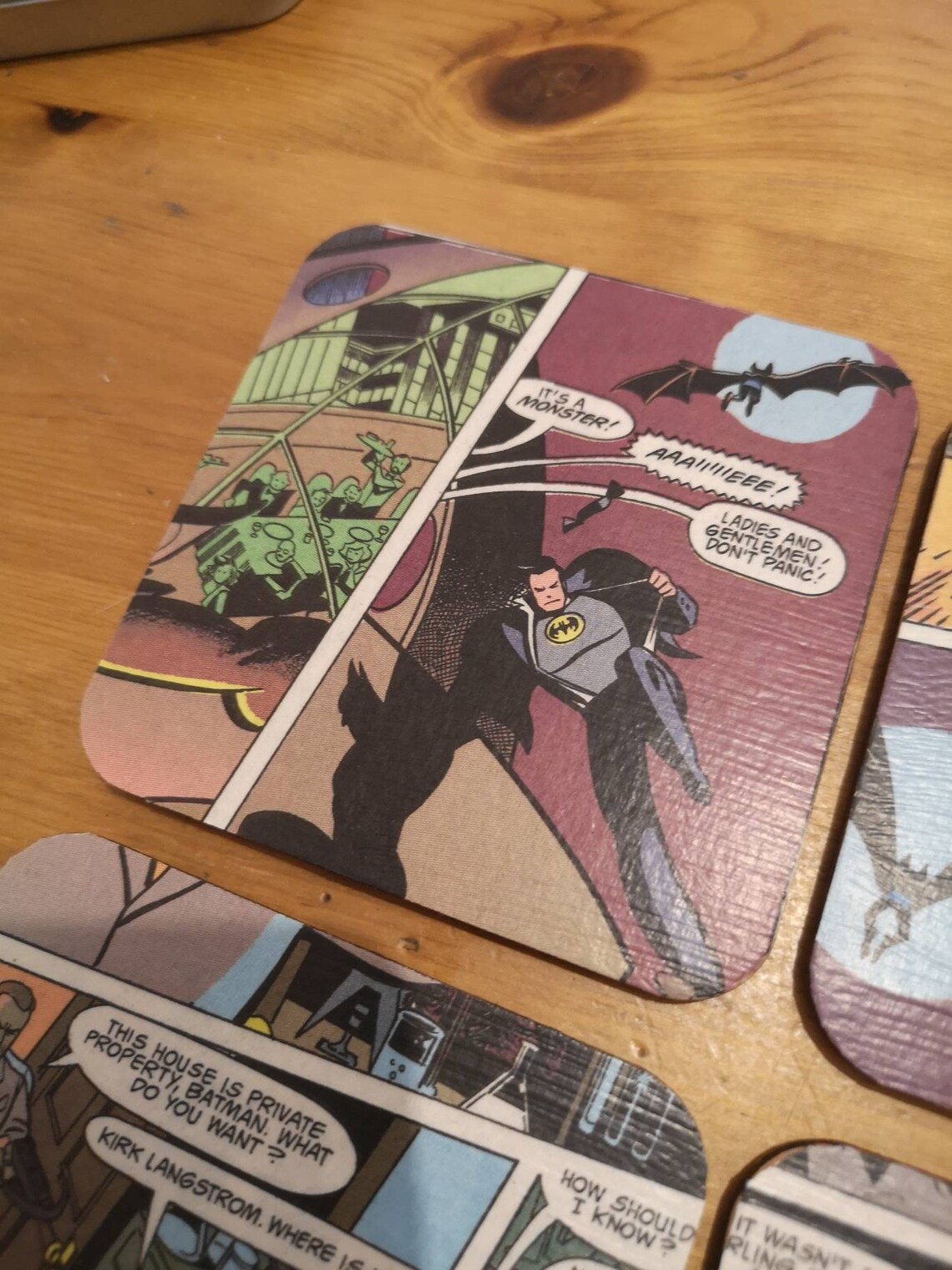 Set of 4 Unique DC Batman Inspired Coasters made from a | Etsy