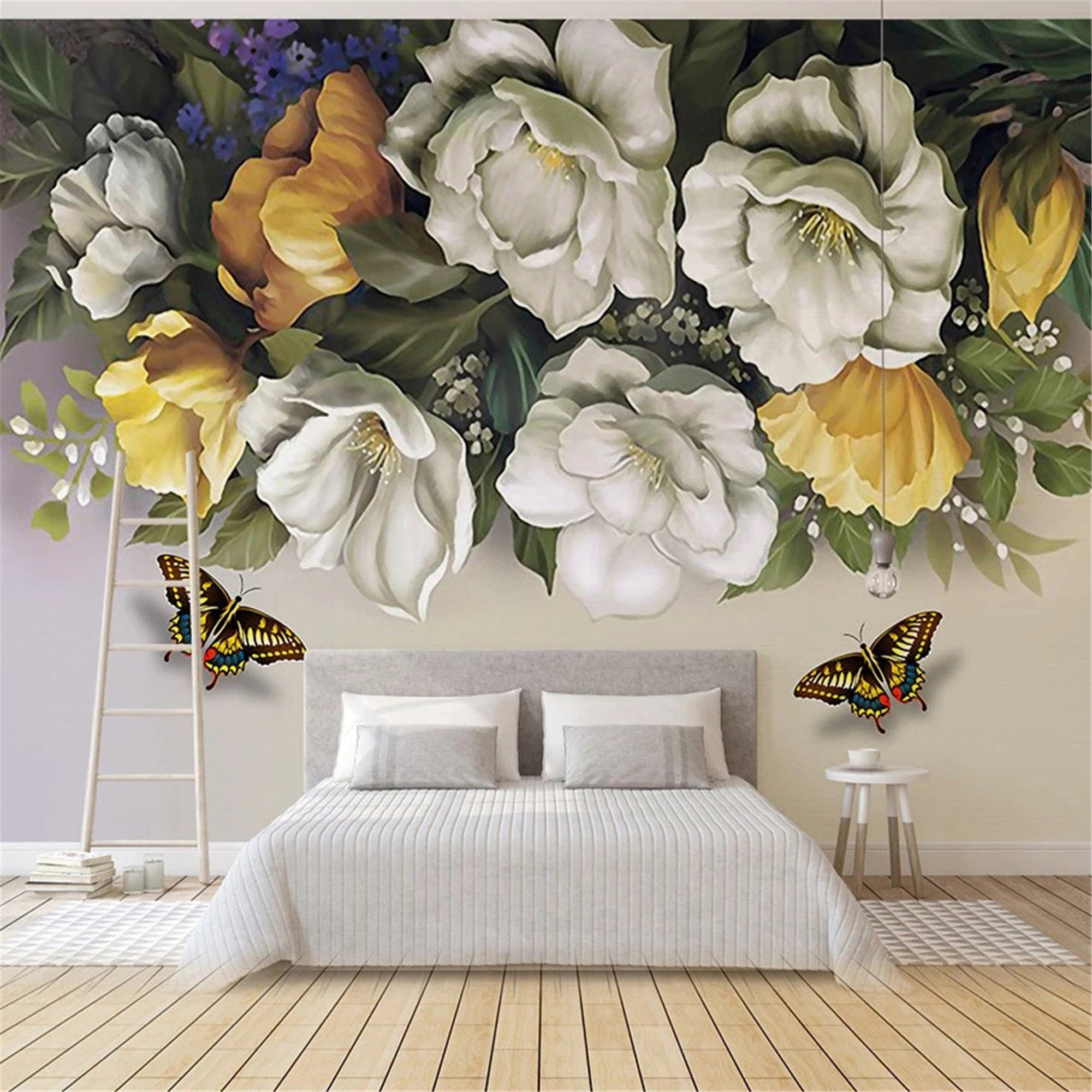 Background Wall Stereoscopic Wallpaper Wall Mural Simple - Etsy