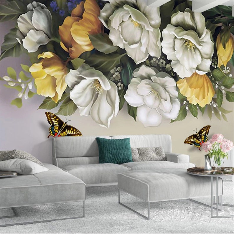 Background Wall Stereoscopic Wallpaper Wall Mural Simple - Etsy
