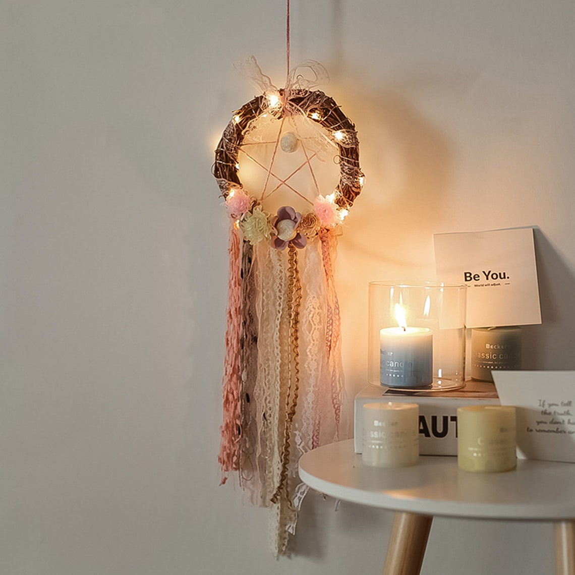 Handmade Weave Lights Wall Hangings Decoration Dream - Etsy