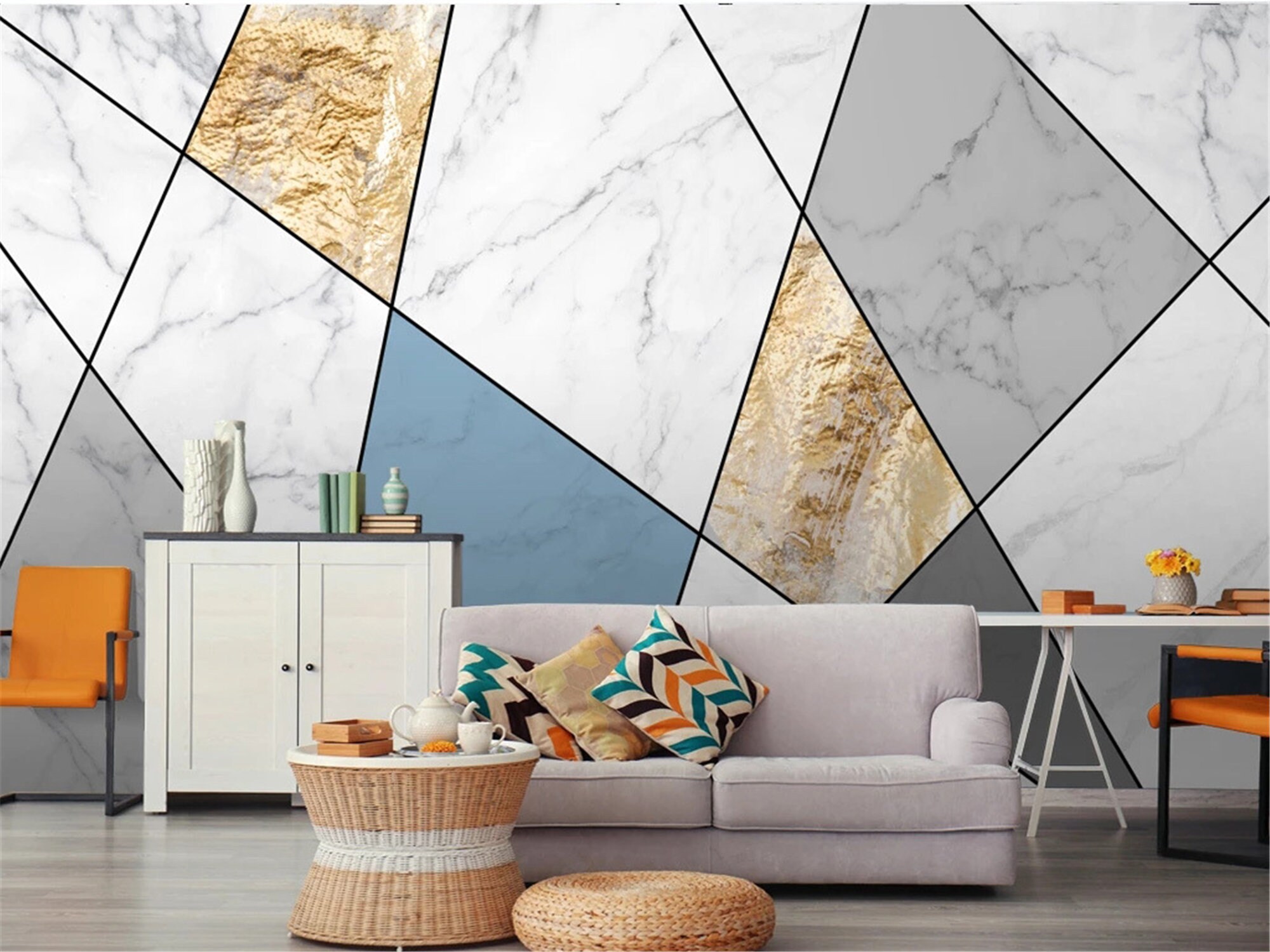 Wall Mural Wallpaper Covering Background Wall Wallpaper Wall | Etsy