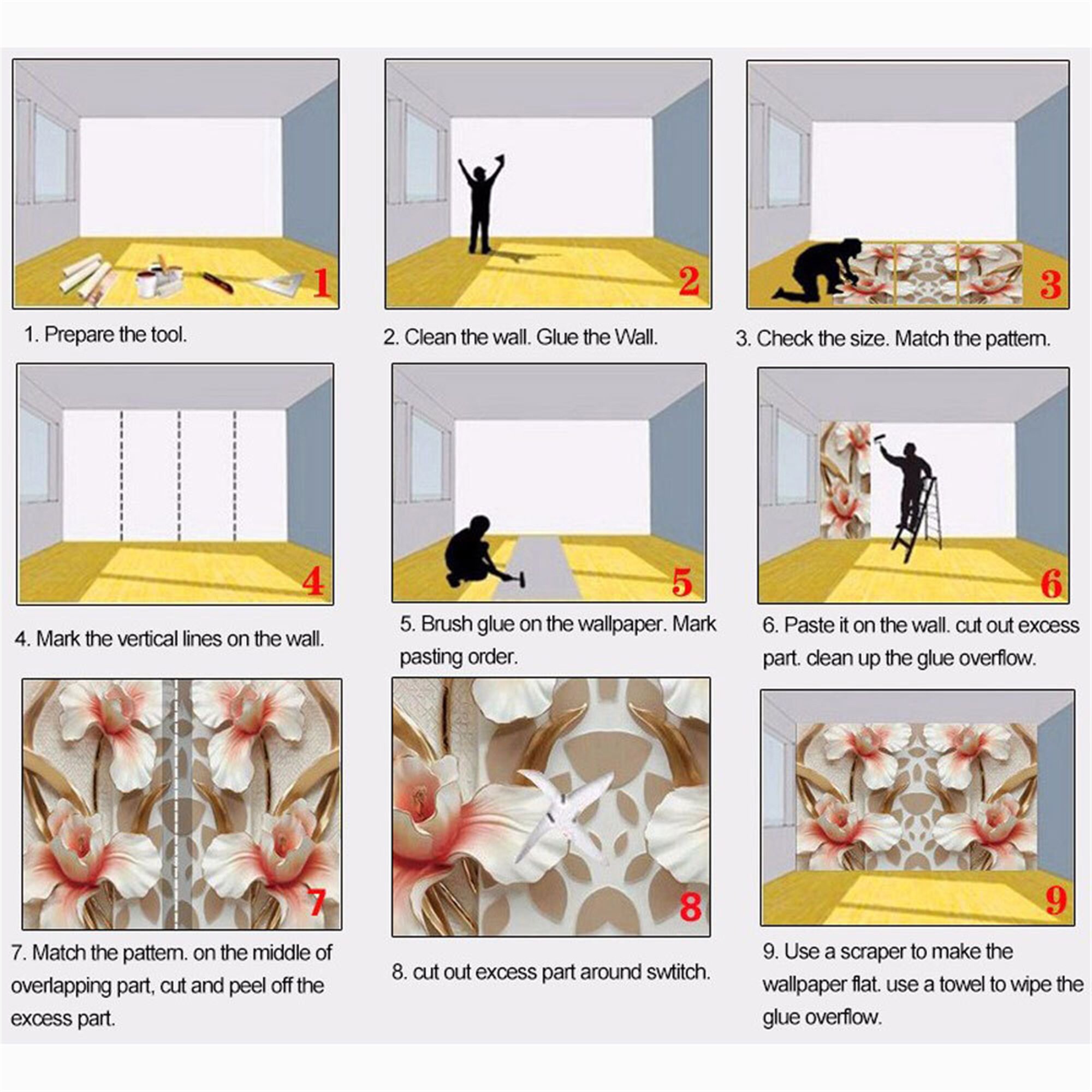 Wallpaper Wall Covering Background Wall Living Room Bedroom | Etsy