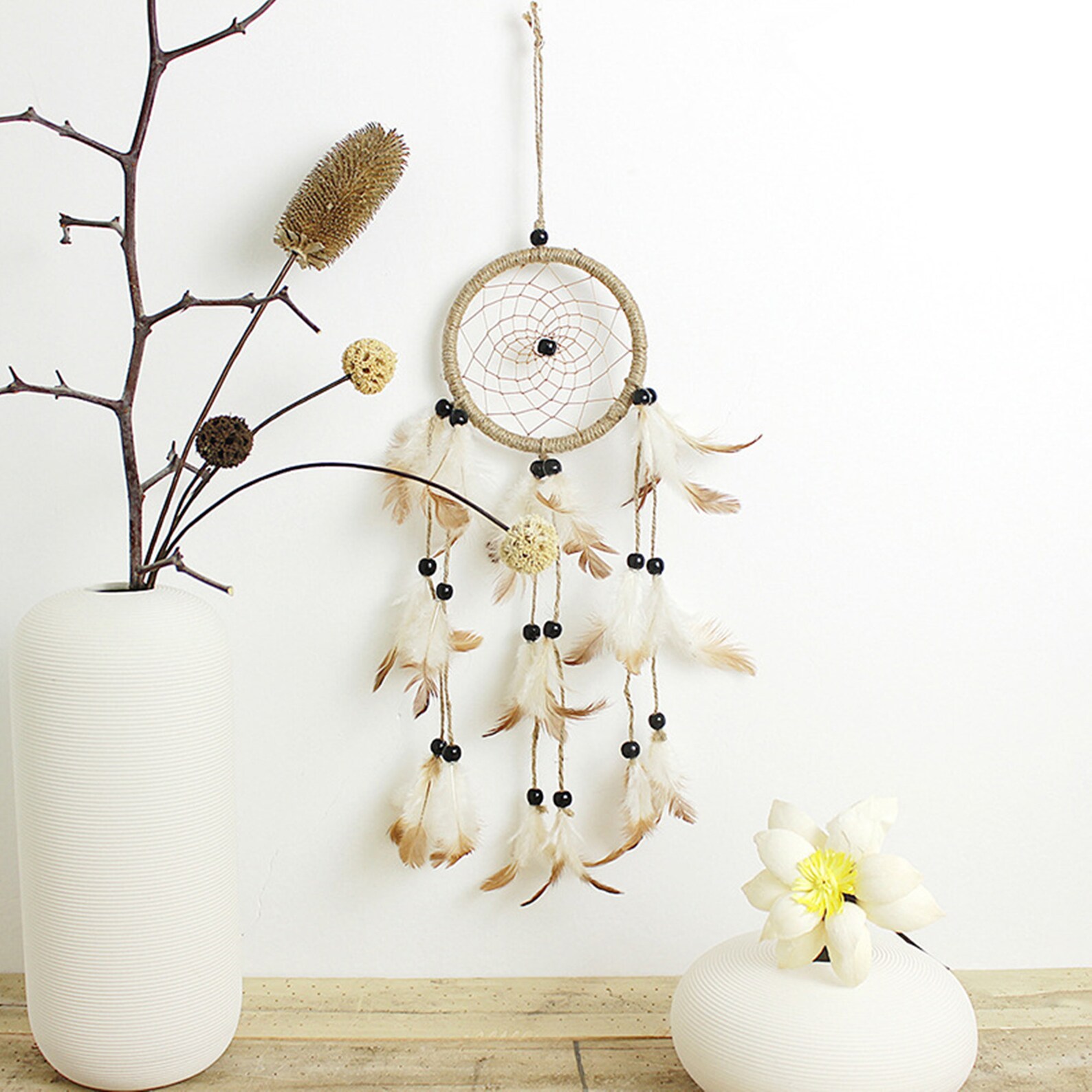 Handmade Weave Natural Feathers Wall Hangings Decoration Dream - Etsy