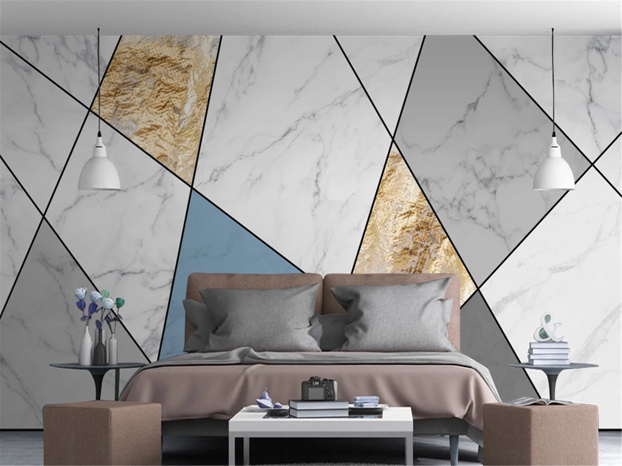 Wall Mural Wallpaper Covering Background Wall Wallpaper Wall | Etsy