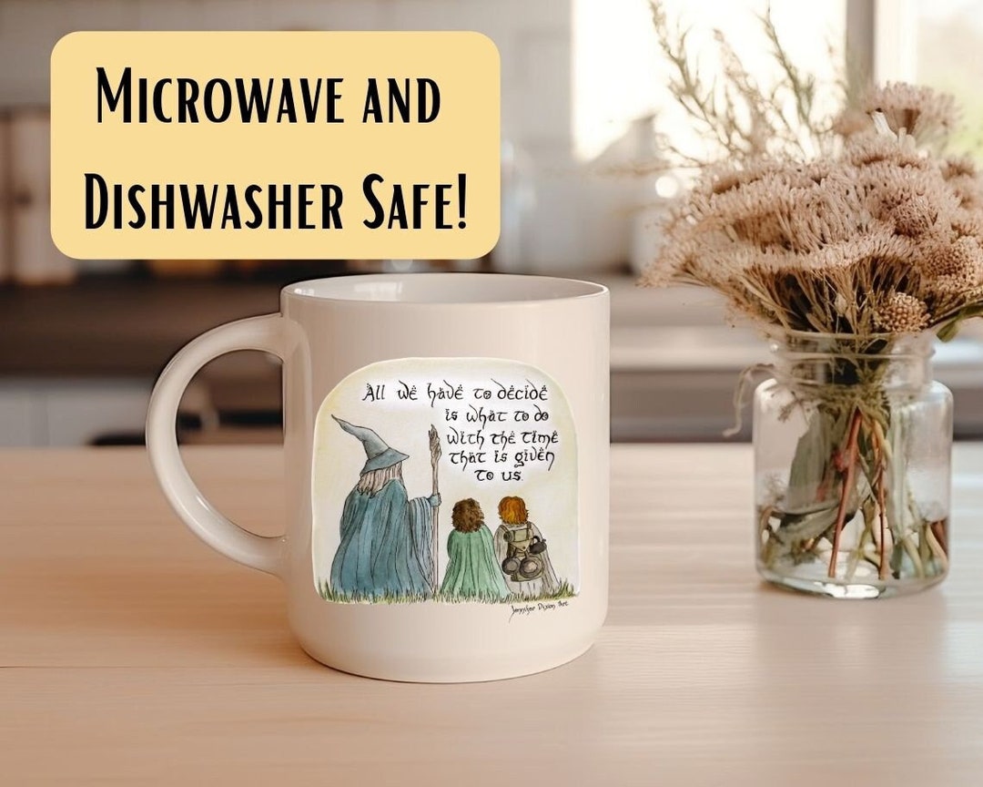 Lord of the Rings Mug Gandalf Frodo Sam Art LOTR Gift Nerdy Fan Gift ...