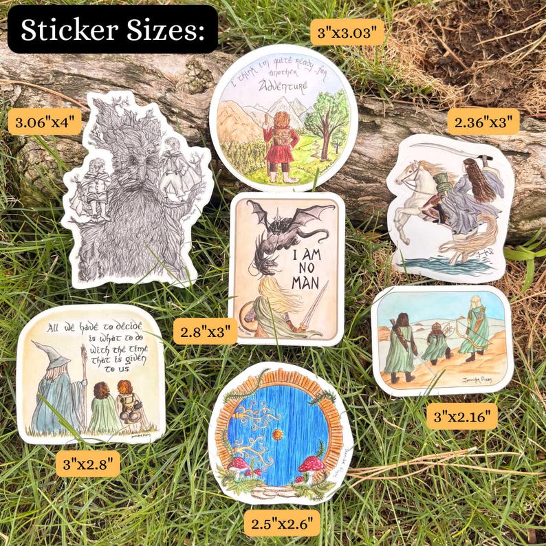 Lord of the Rings Sticker Bundle Fantasy Sticker Tolkien Elvish Warrior ...