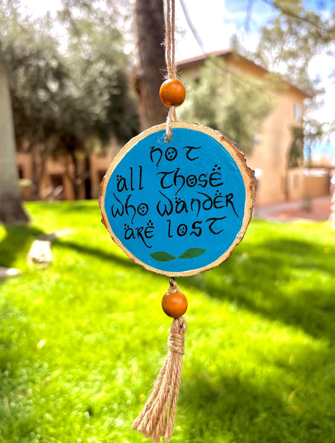 LOTR Car Charm, Wood Car Ornament, Lord of the Rings Car Ornament ...