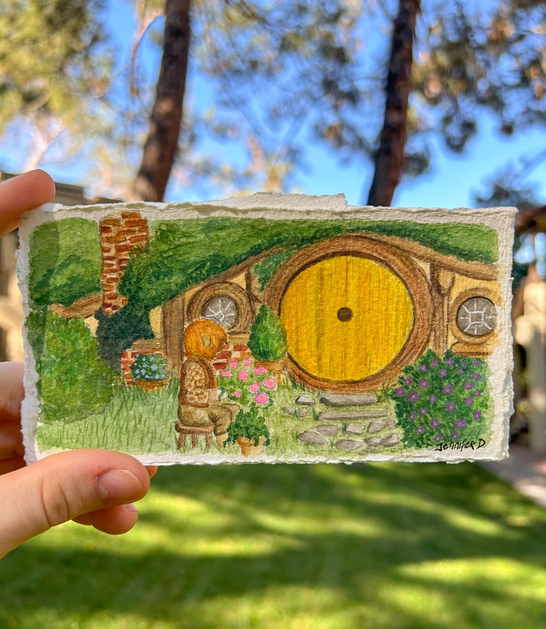 Samwise Gamgee Painting the Shire Art Hobbiton Hobbit - Etsy