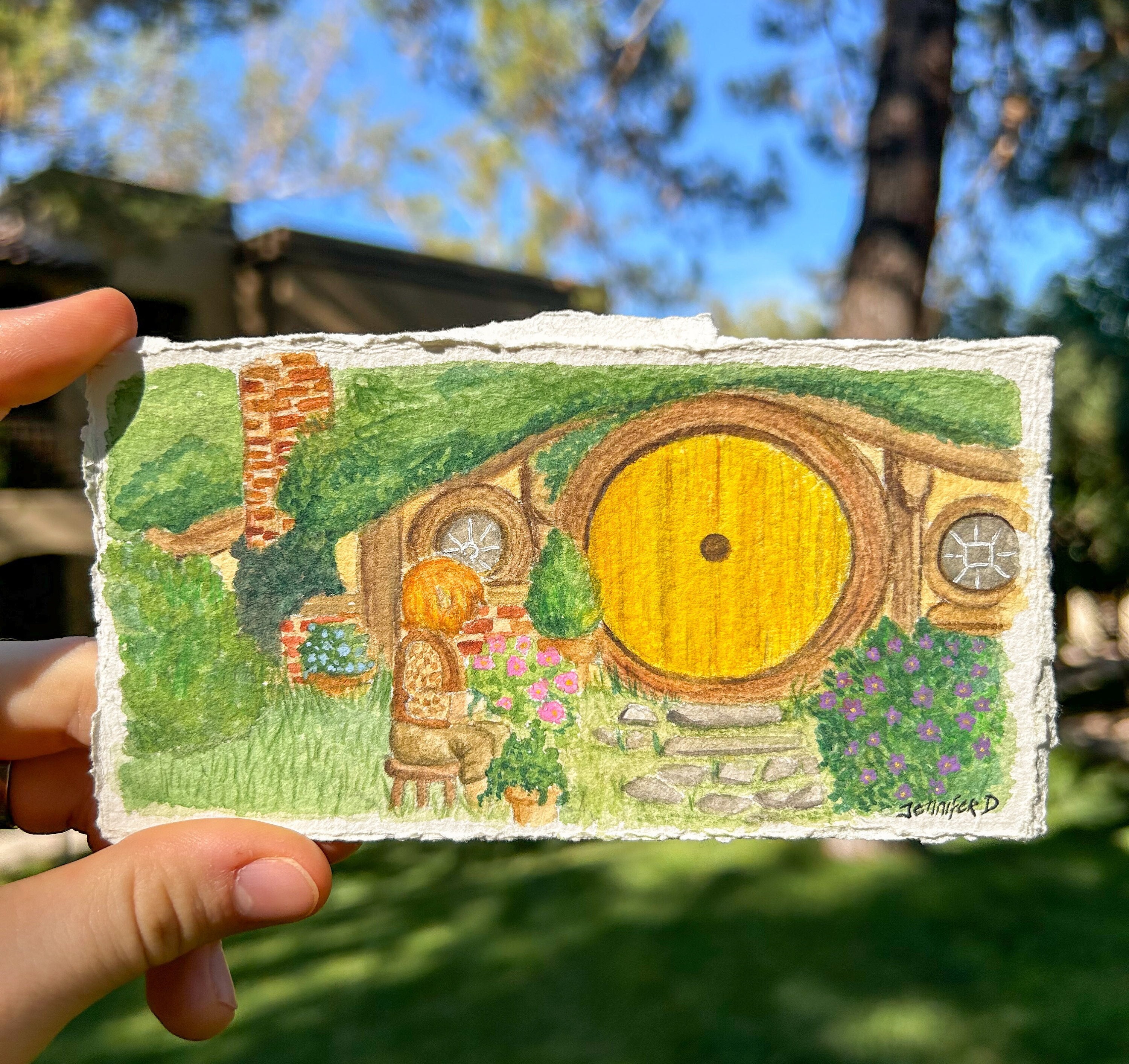 Samwise Gamgee Painting the Shire Art Hobbiton Hobbit - Etsy