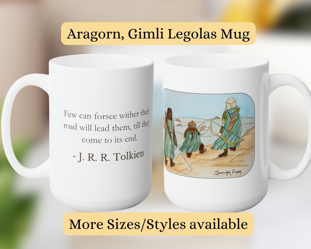 Lord of the Rings Mug Aragorn Gimli Legolas LOTR Gift Middle Earth Fan ...