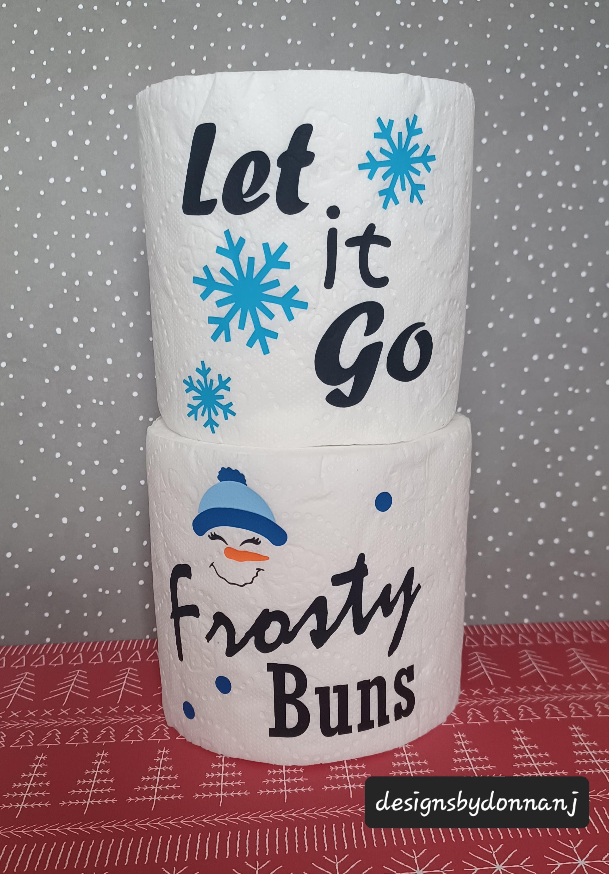 Winter Toilet Paper Gag Gift: Snowflakes or Frosty Buns - Etsy