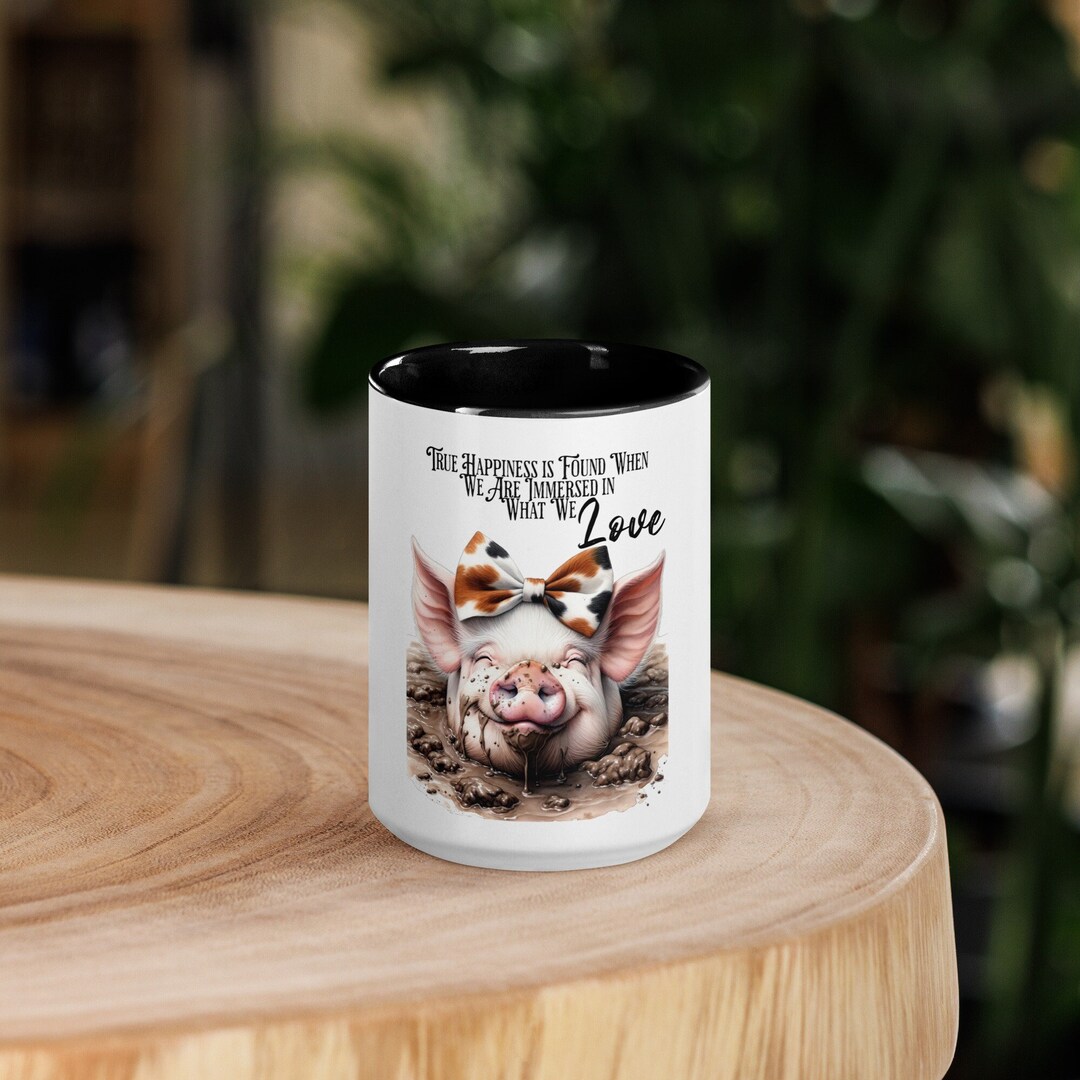 Funny Pig Ceramic Mug, Funny Pig Coffee Cup, Unique Gift Idea, Friend ...