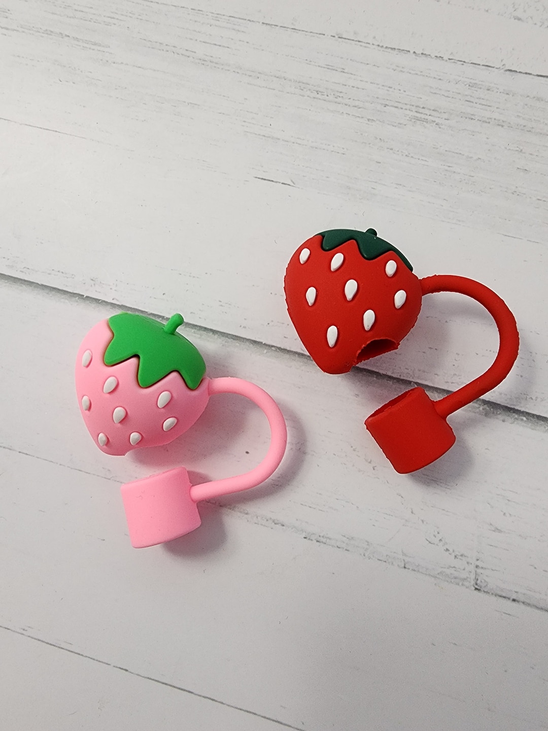 Strawberry Straw Topper Silicone Strawberry Straw Cap Strawberry Straw ...