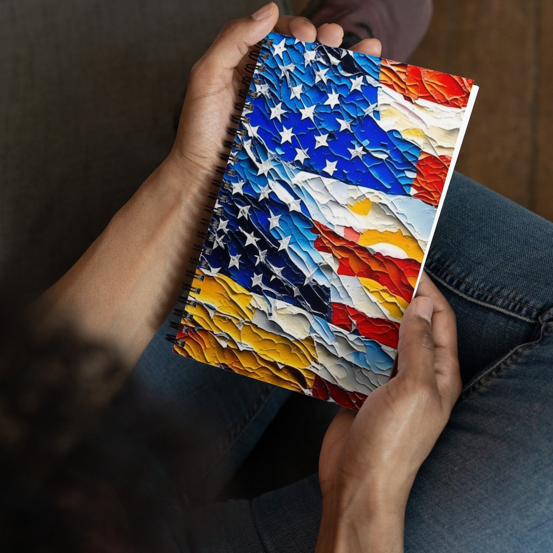 Stationery Notebookamerican Flag Spiral Notebook, American Flag Journal ...