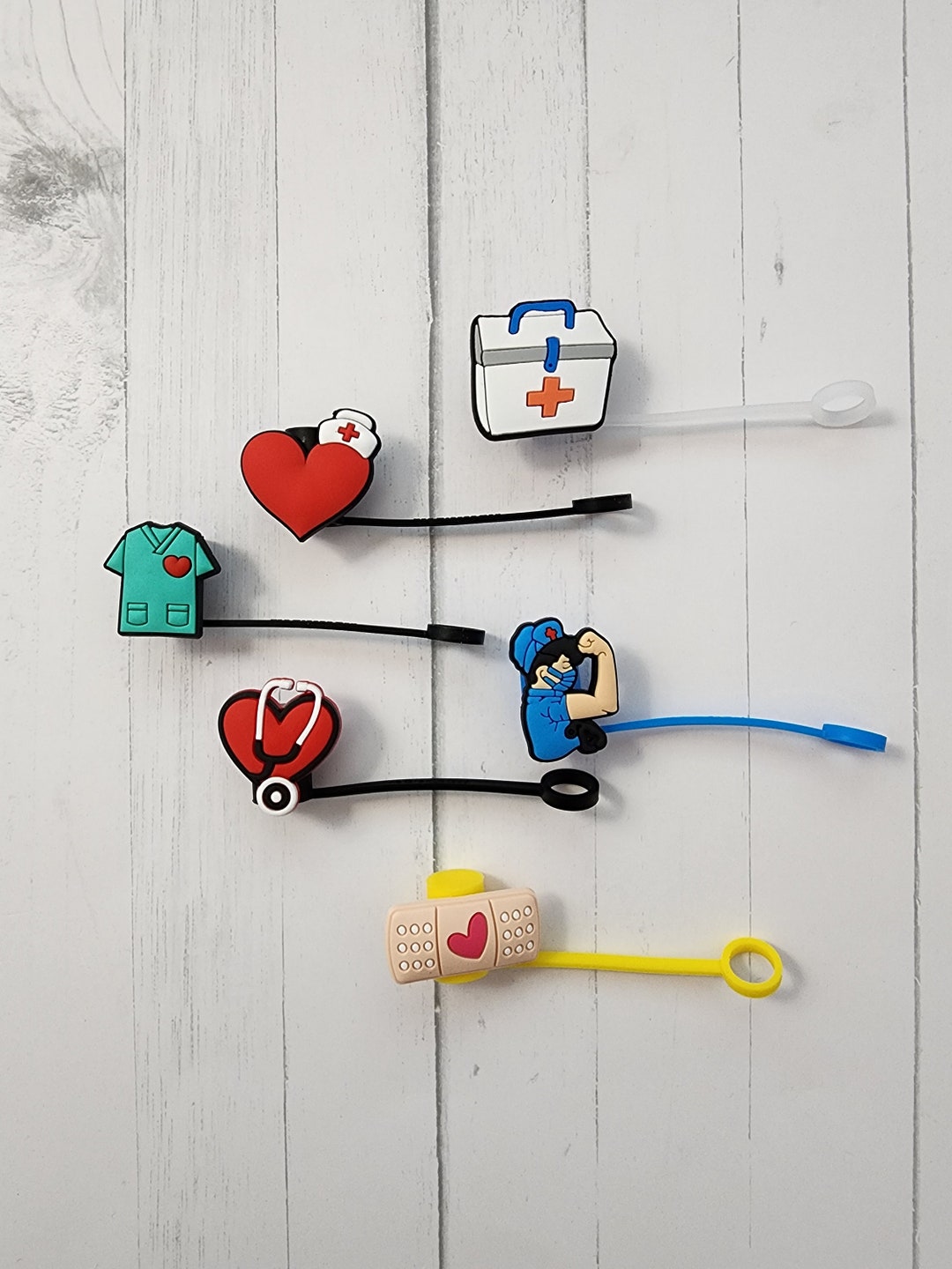 Medical Theme Straw Topper Silicone Medical Theme Straw Cap Medical ...