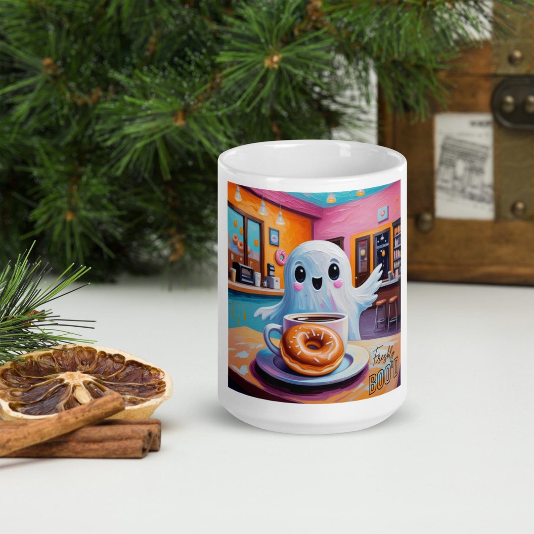 Cute Halloween Ghost Coffee Mug Spooky Season Coffee Mug Ghost Lover ...