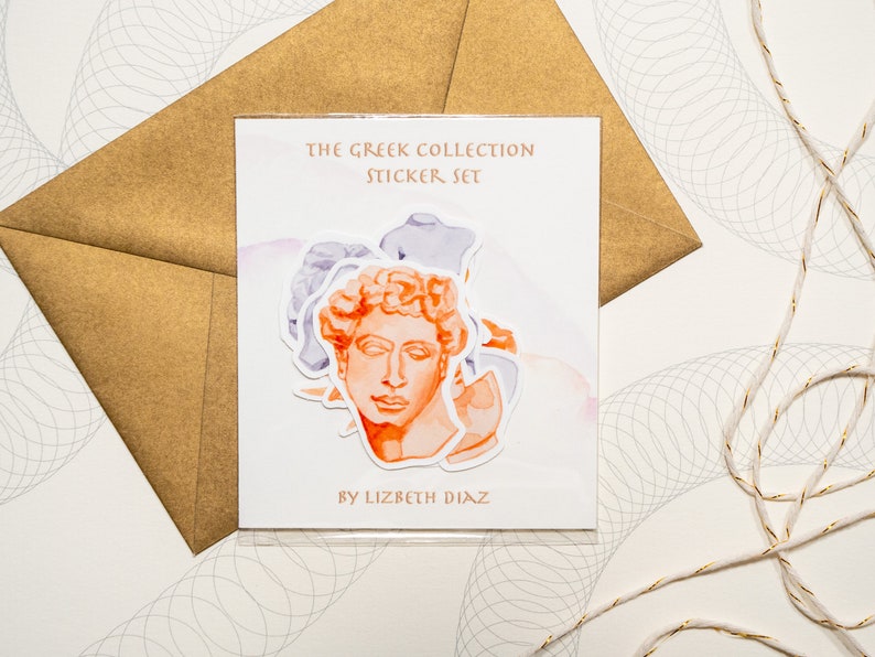 The Greek Collection Sticker Set Watercolor Stickers for | Etsy