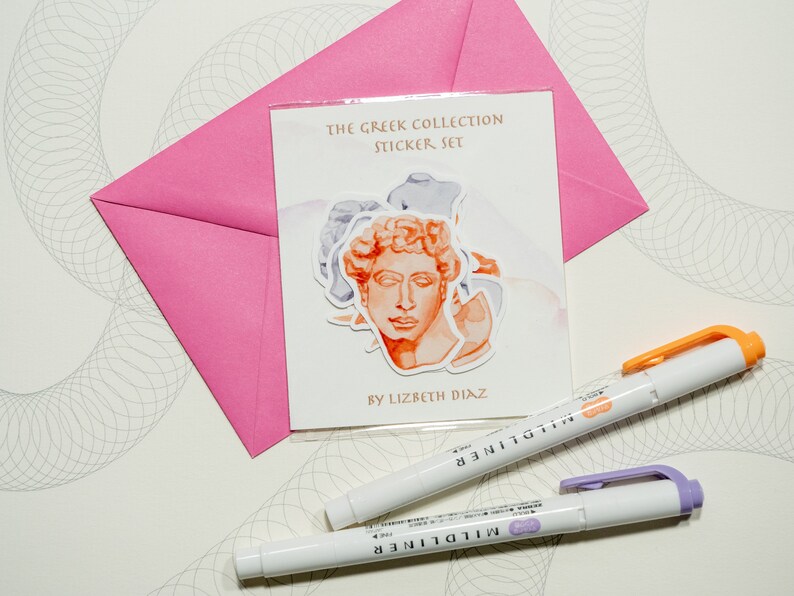 The Greek Collection Sticker Set Watercolor Stickers for - Etsy
