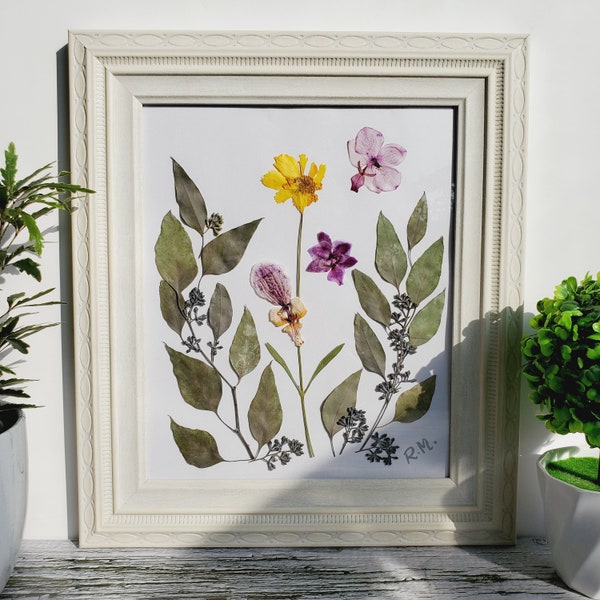 Pressed Orchid Art - Etsy