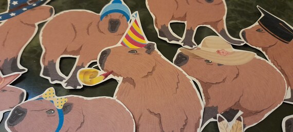 Capybaras Digital Download 12 Images Printable Cut Outs Fussy - Etsy ...